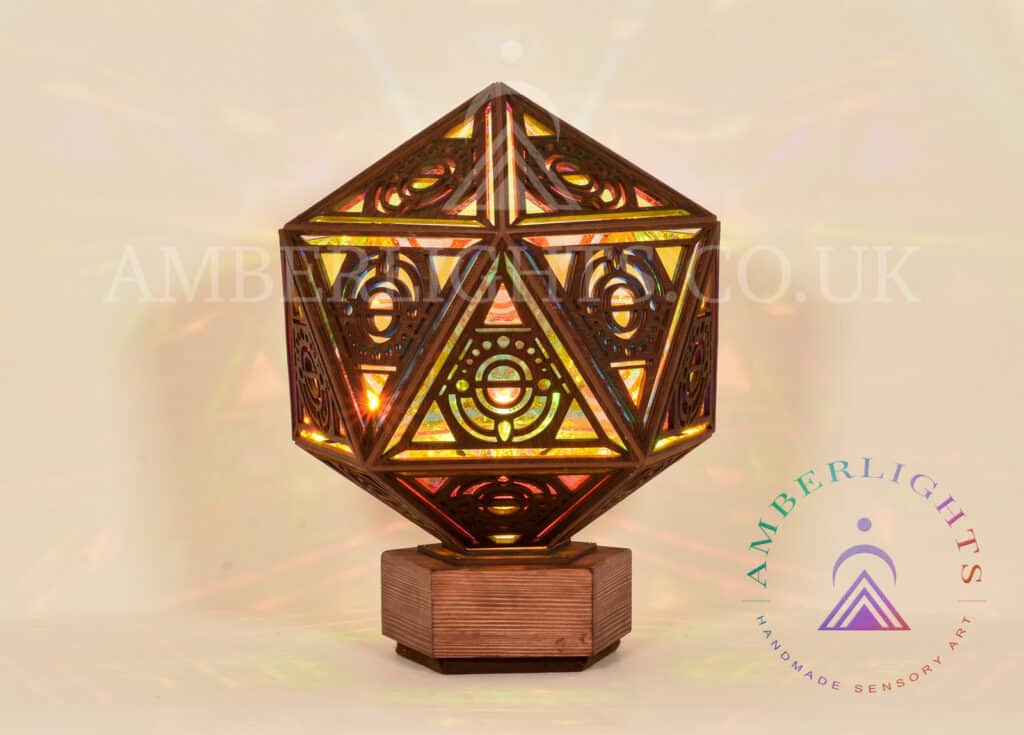 Aztec Emerald-luminous- A Sensory Lighting Lamp for Well-Being